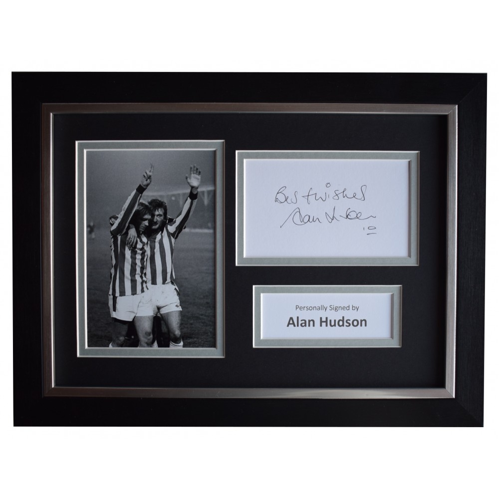 Alan Hudson Signed A4 Framed Autograph Photo Display Stoke City ...