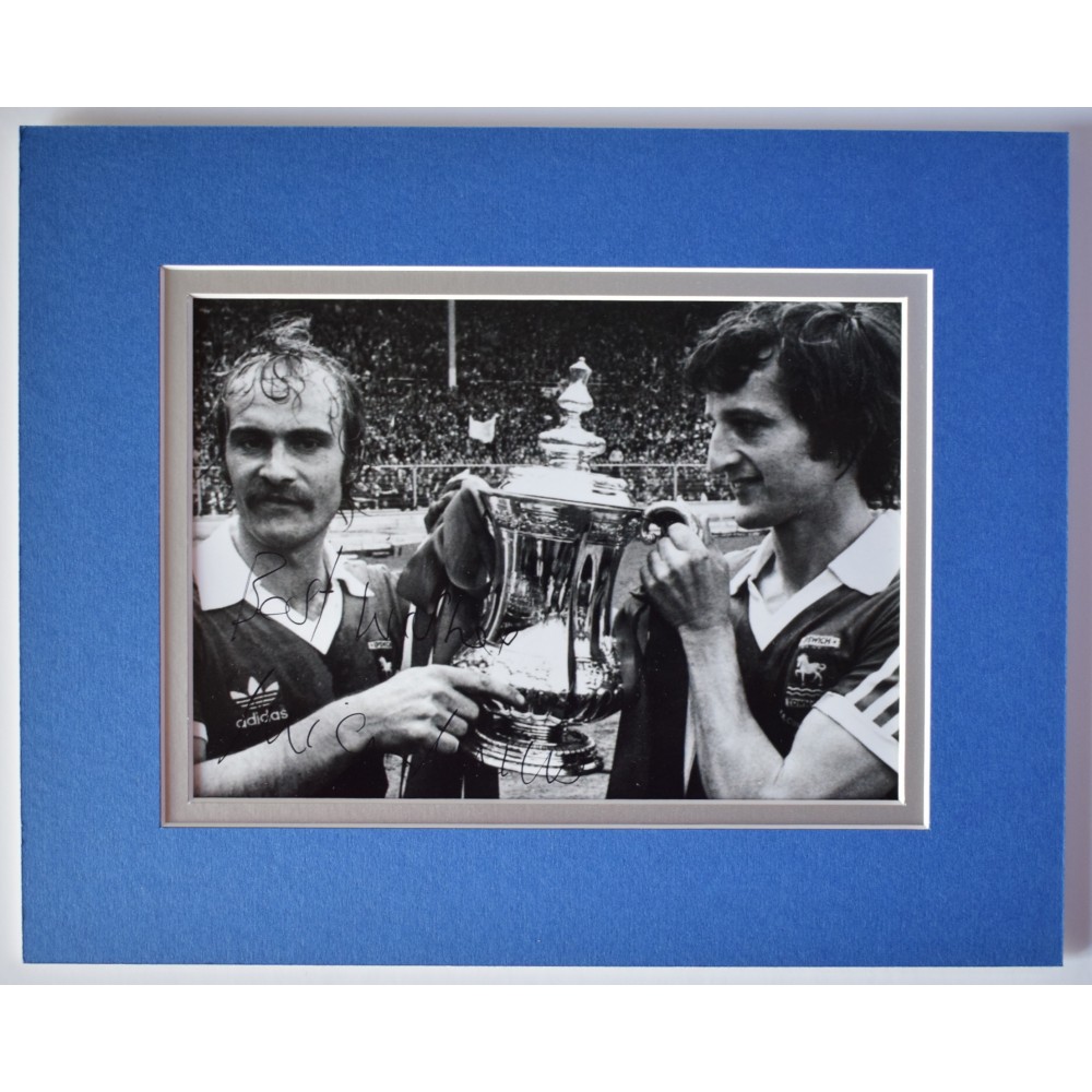 Mick Mills Signed Autograph 10x8 photo display Ipswich Football AFTAL & COA