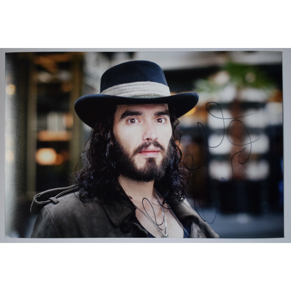 Russell Brand Signed Autograph Signature 12x8 Photo TV Film Comedy ...