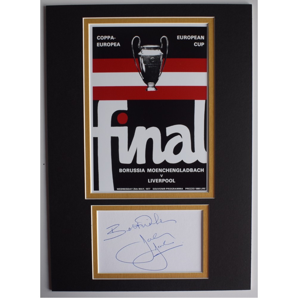 Joey Jones Signed Autograph A4 photo display Liverpool 1977 European ...