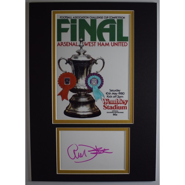 Alan Devonshire Signed Autograph A4 photo display West Ham Utd FA Cup ...