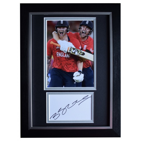 Ben Stokes Signed A4 Framed Autograph Photo Display England Cricket ...