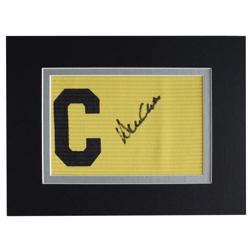 Allan Clarke Signed Captains Armband free display Leeds Utd Football ...