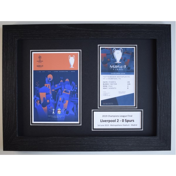 2019 Champions League Final A4 Photo Ticket Display Football Programme ...