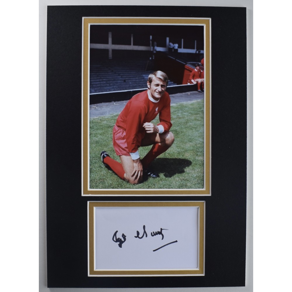 Roger Hunt Signed Autograph A4 photo display Liverpool Football LFC COA ...