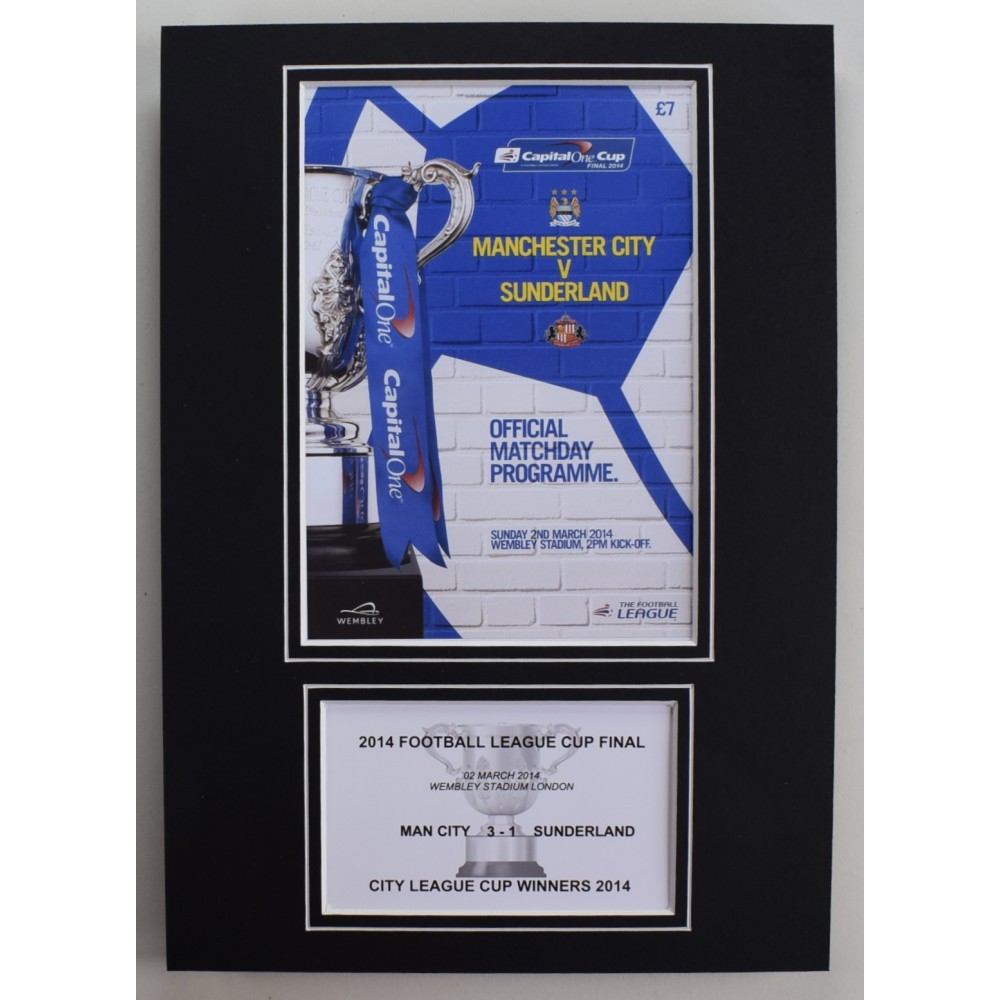 2014 League Cup Final A4 Photo Match Programme Display Football ...