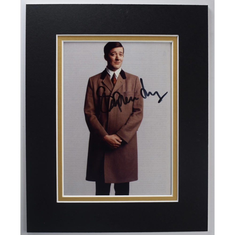 Stephen Fry Signed Autograph 10x8 photo display TV Jeeves & Wooster COA ...