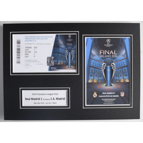 2016 Champions League Photo Match Ticket Display Football Programme ...