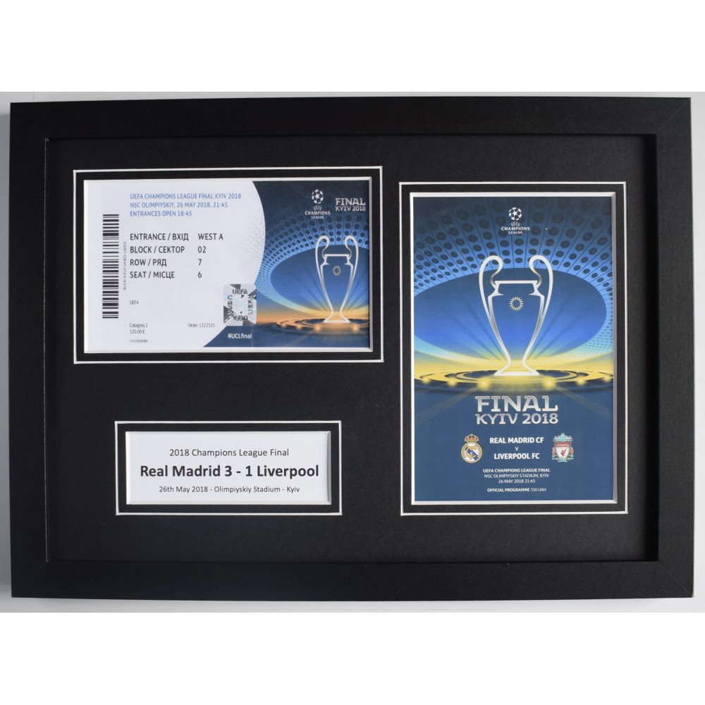 2018 Champions League Photo Match Ticket Display Football Programme ...