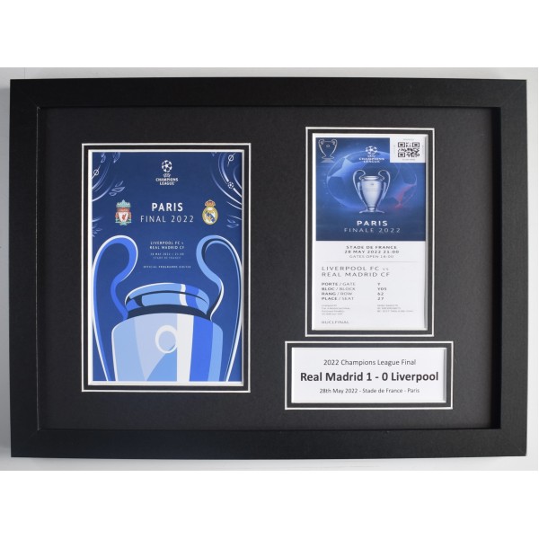 2022 Champions League Photo Match Ticket Display Football Programme ...