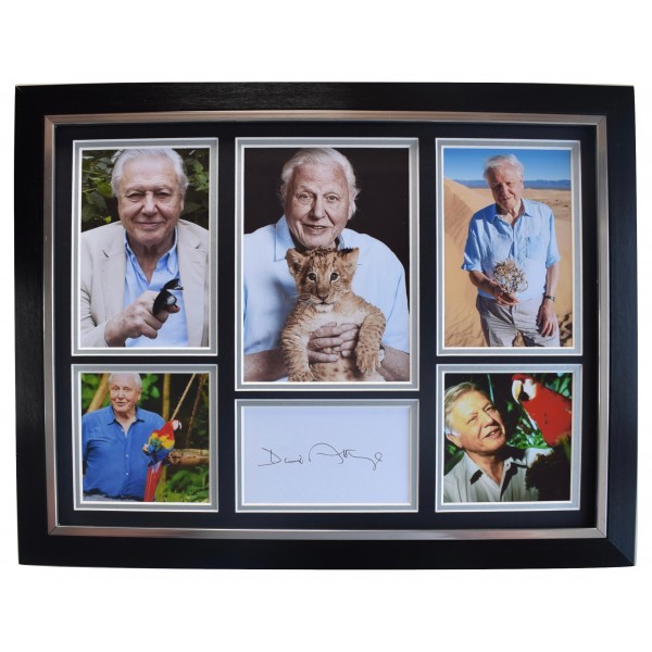 David Attenborough Signed Autograph framed 16x12 photo display Climate ...