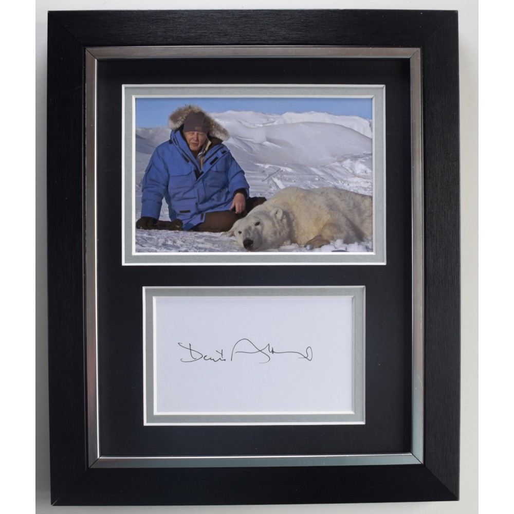 David Attenborough Signed 10x8 Framed Photo Autograph Display Climate ...
