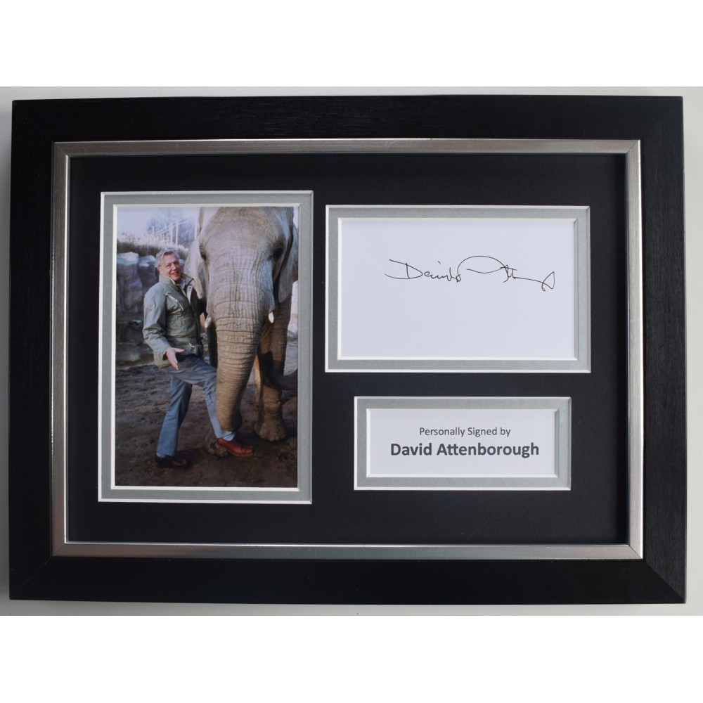 David Attenborough Signed A4 Framed Photo Autograph Display Climate ...