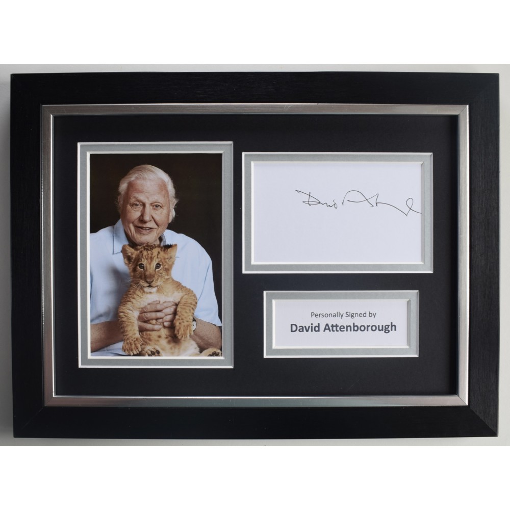 David Attenborough Signed A4 Framed Photo Autograph Display Climate ...