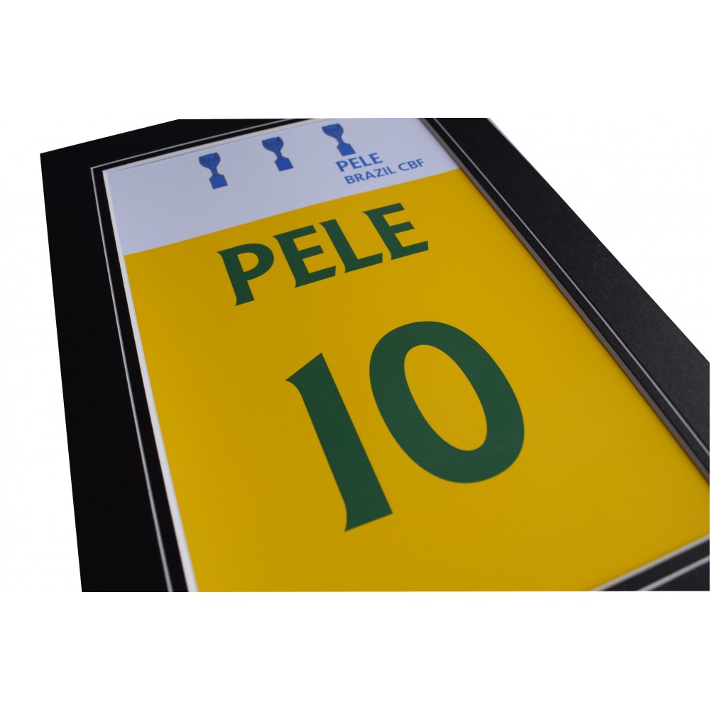 Pele A4 Photo Display Football Brazil Trophy Honours World Cup Final Gift