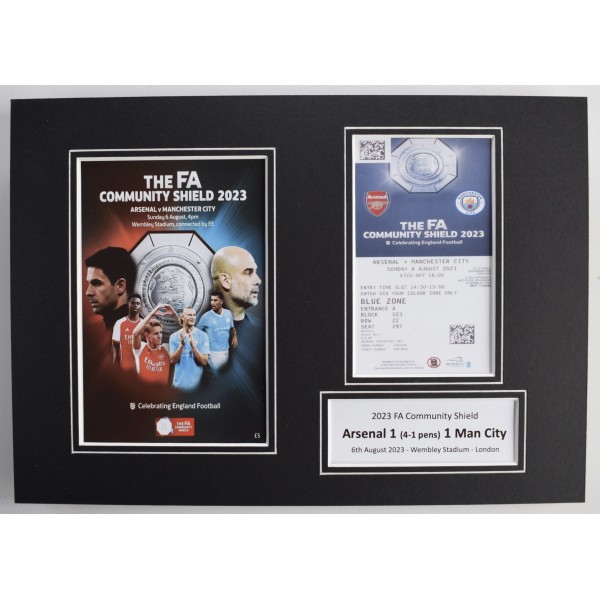 2023 FA Community Shield A4 Photo Ticket Display Football Programme Arsenal
