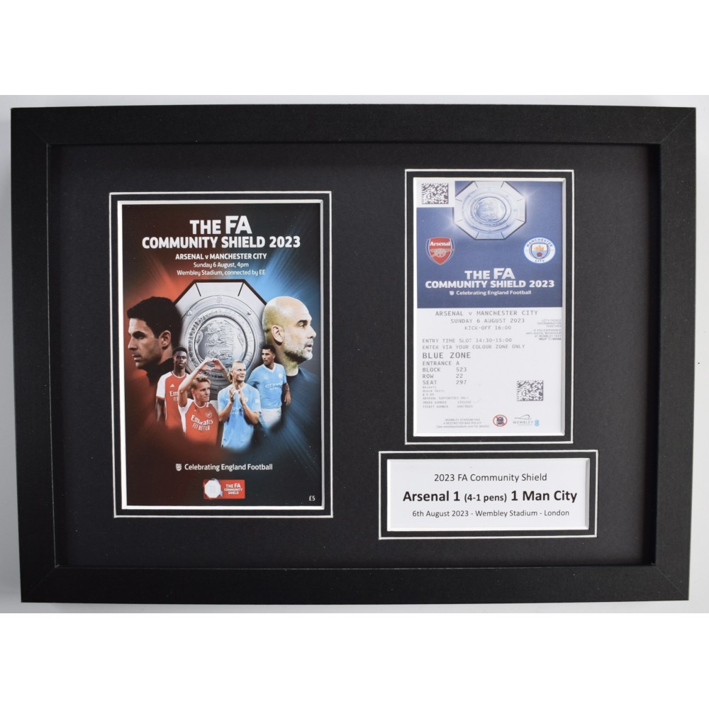 2023 FA Community Shield A4 Photo Ticket Display Football Programme Arsenal