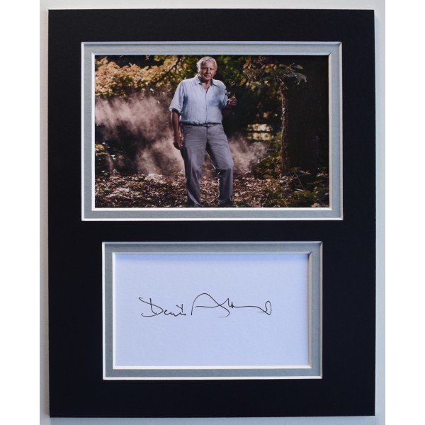 David Attenborough Signed Autograph 10x8 photo display Animals Climate ...