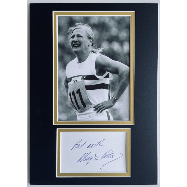 Mary Peters Signed Autograph A4 photo display Pentathlon Athletics ...