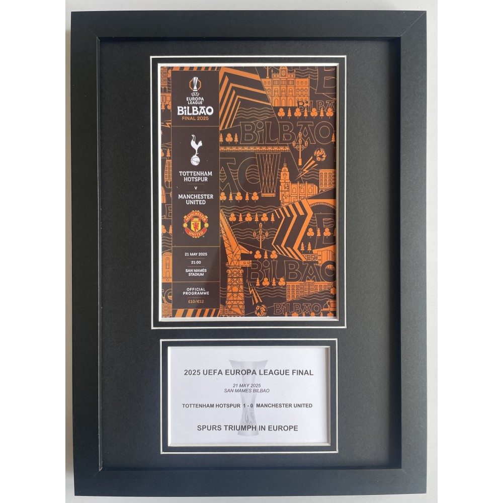 2025 Europa League Cup Final A4 Framed Photo Match Programme Display ...