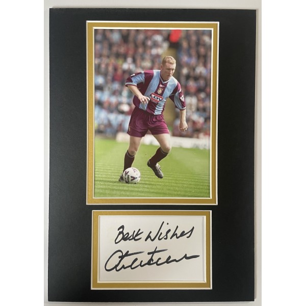Steve Watson Signed Autograph A4 photo mount display Aston Villa ...