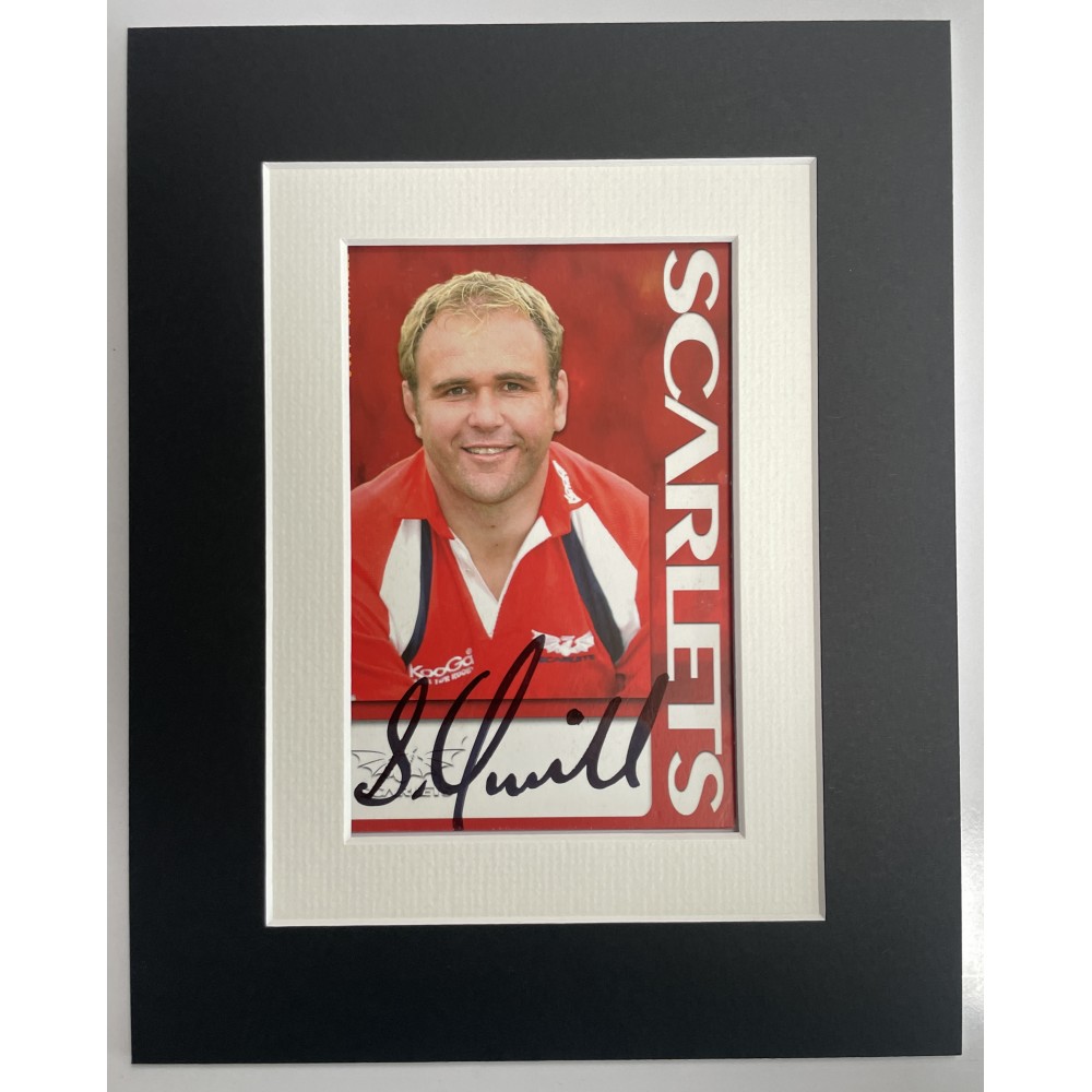 Scott Quinnell Signed Autograph 10x8 photo mount display Wales Rugby ...