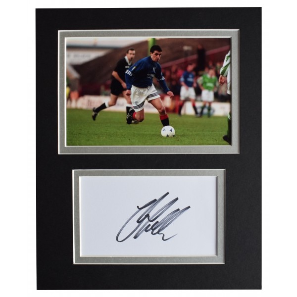 Charlie Miller Signed Autograph 10x8 photo display Glasgow Rangers ...