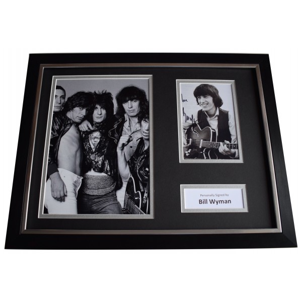 Bill Wyman Signed Framed Photo Autograph 16x12 display Rolling Stones ...