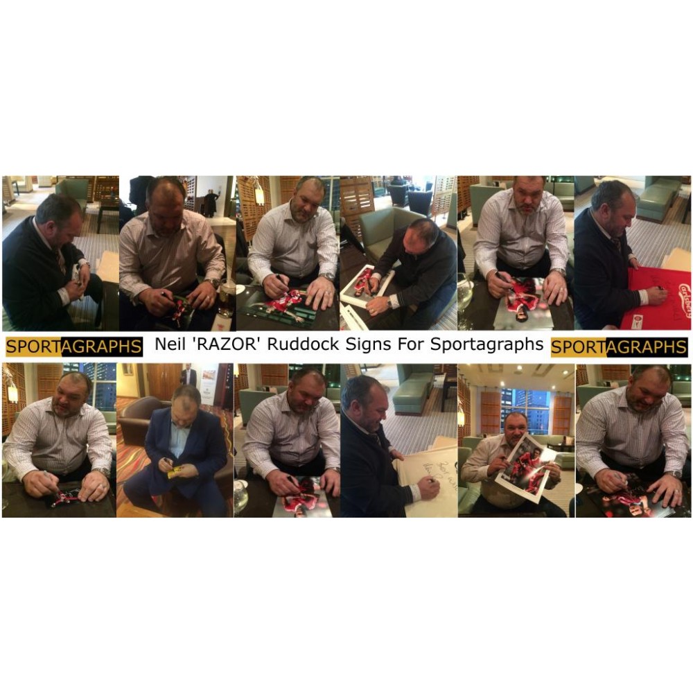 Neil Ruddock SIGNED 16x12 Photo Autograph Darts Liverpool Signing PROOF ...